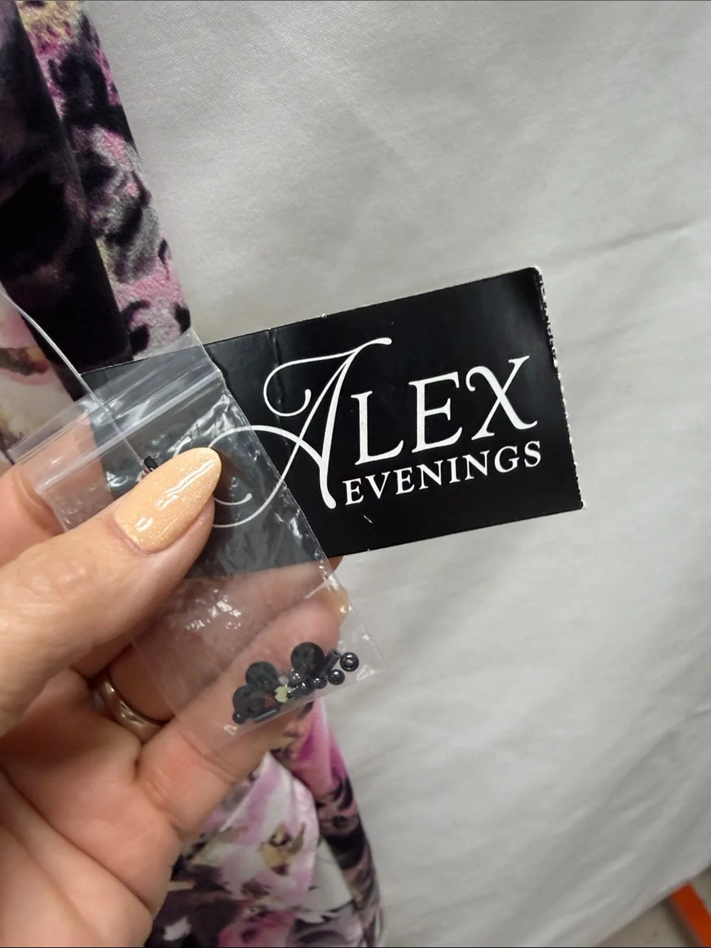 Alex Evenings | Dresses | Alex Evenings Pink Floral Beaded Halter ...